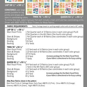 Constance Quilt Pattern - PAPER PATTERN - Designed by Robin Pickens ...