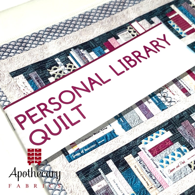 Personal Library Quilt Pattern - PAPER PATTERN - Perfect for Book ...