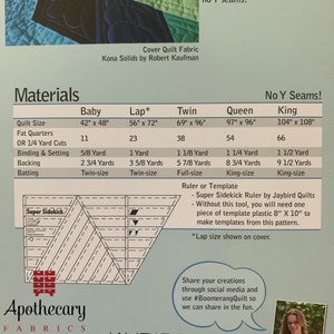 Boomerang Quilt Pattern - PAPER PATTERN - Designed by Jaybird Quilts ...