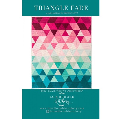 Triangle Fade Quilt Pattern PAPER PATTERN Designed by Lo & - Etsy