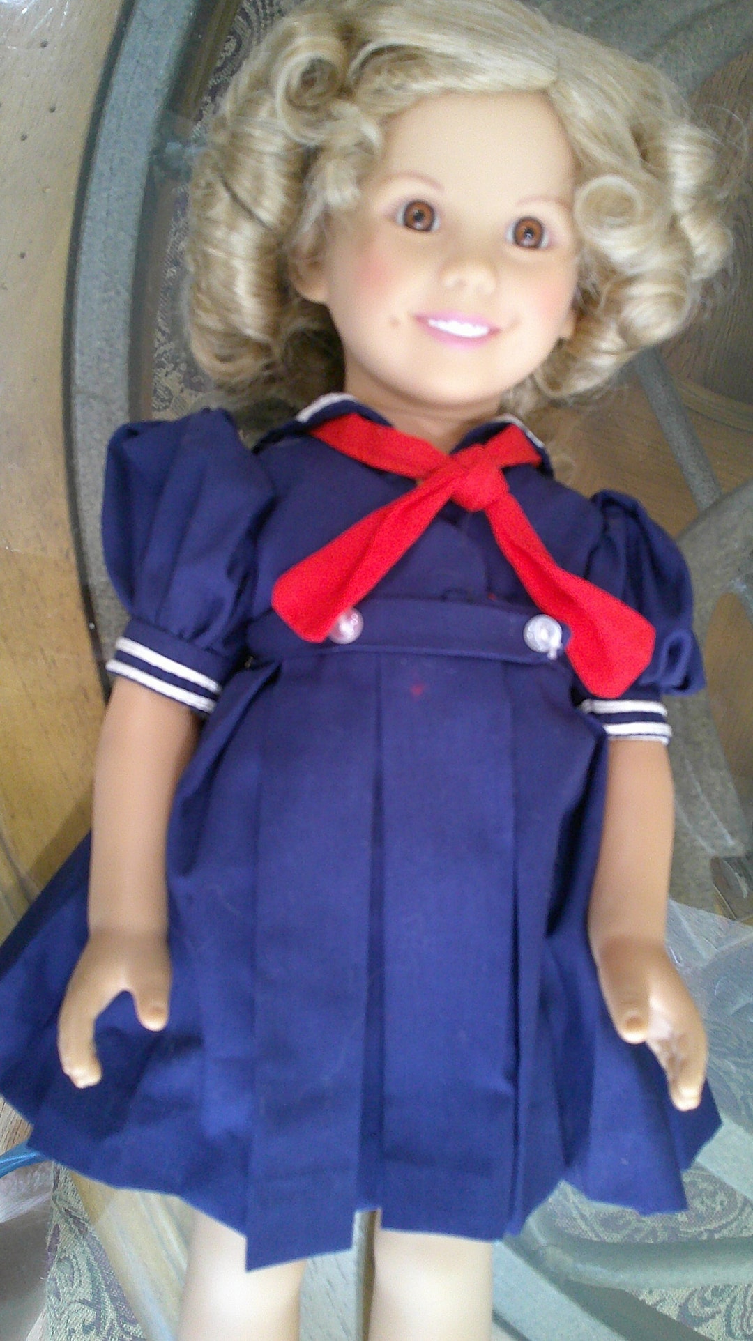Vintage Shirley Temple Vinyl Doll, Sailor Dress, 1993 Danbury Mint, 16 ...