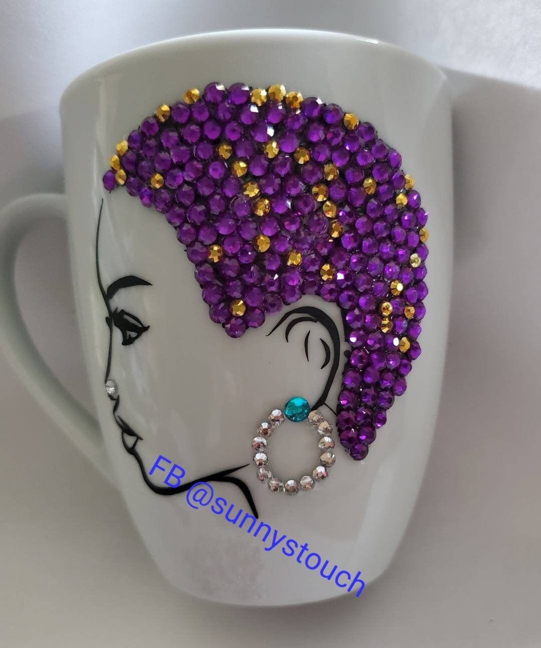 Rhinestones Coffee Mug, Rhinestone Mug, Girl Magic Coffee Mug, Short ...
