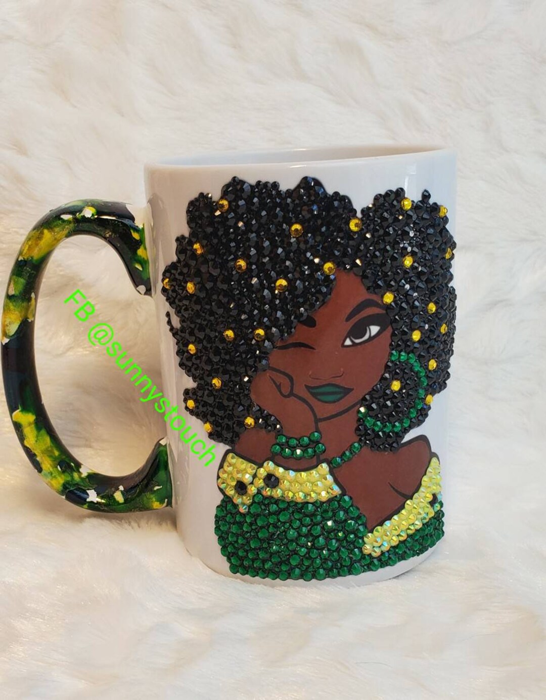 Rhinestonecoffeemug, Beautiful Mug, Coffee Mug, Rhinestone Mug, Coffee ...