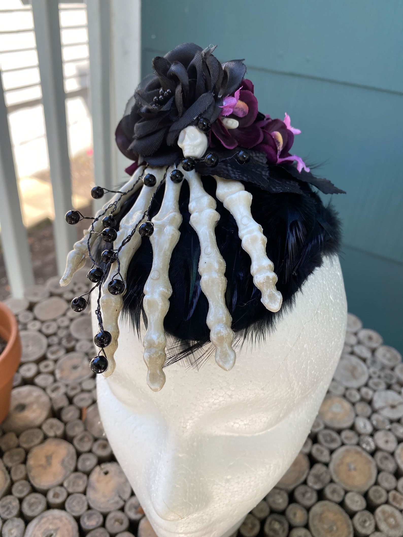 Gothic Queen Halloween Fascinator Mini Hat Halloween - Etsy