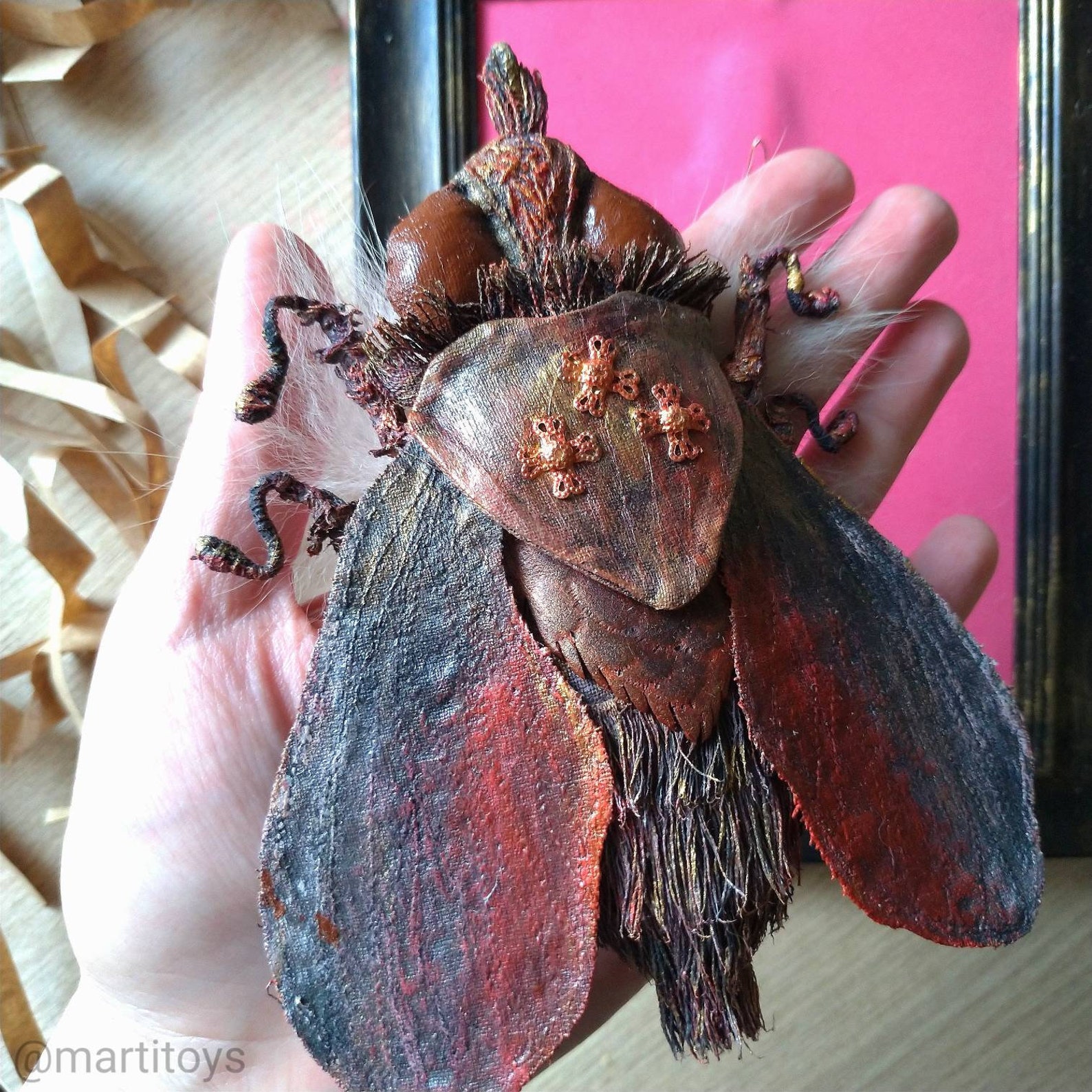 Fly Decor Handmade Insect Wall Decor Fly Art Insects Framed | Etsy