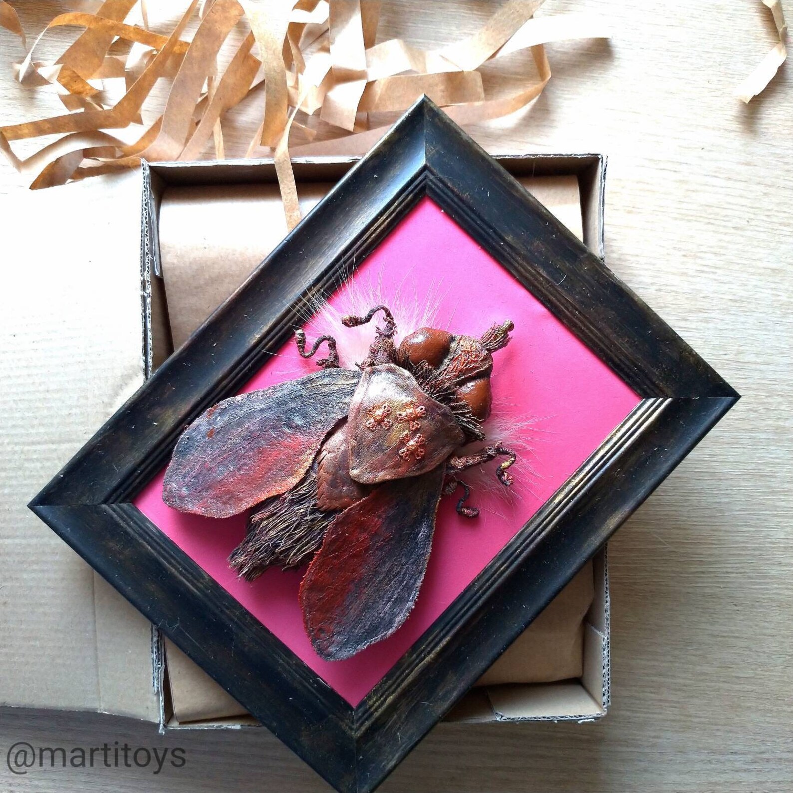 Fly Decor Handmade Insect Wall Decor Fly Art Insects Framed | Etsy