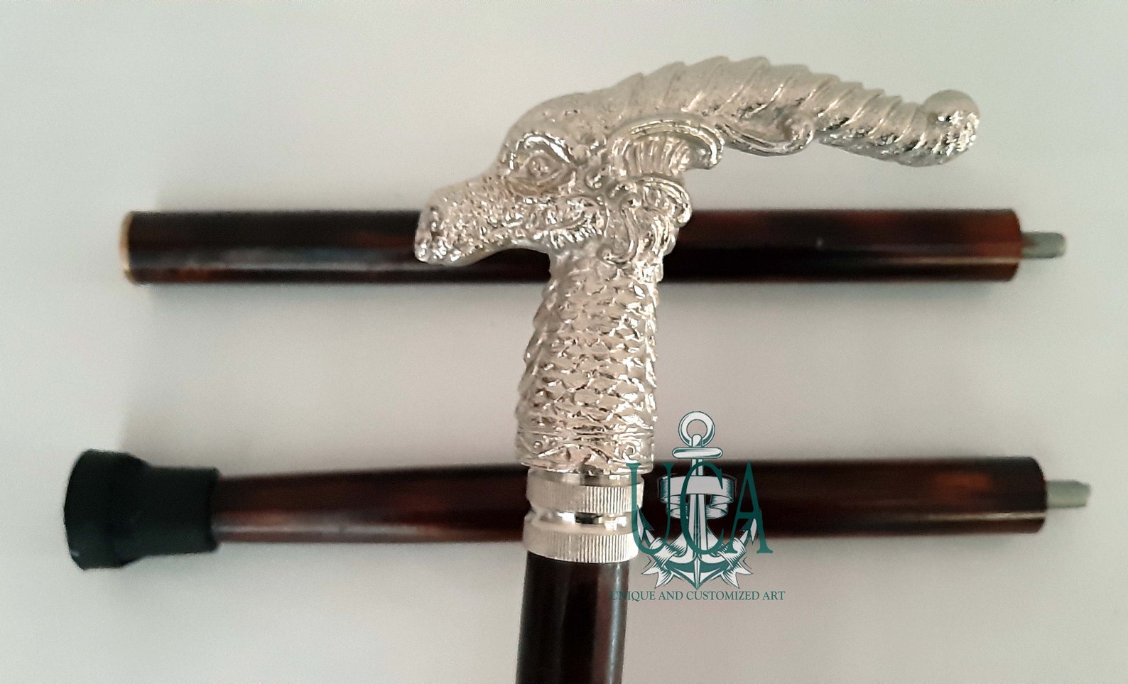 Handmade Dragon Walking Cane Dragon Head Handle Wooden Walking | Etsy