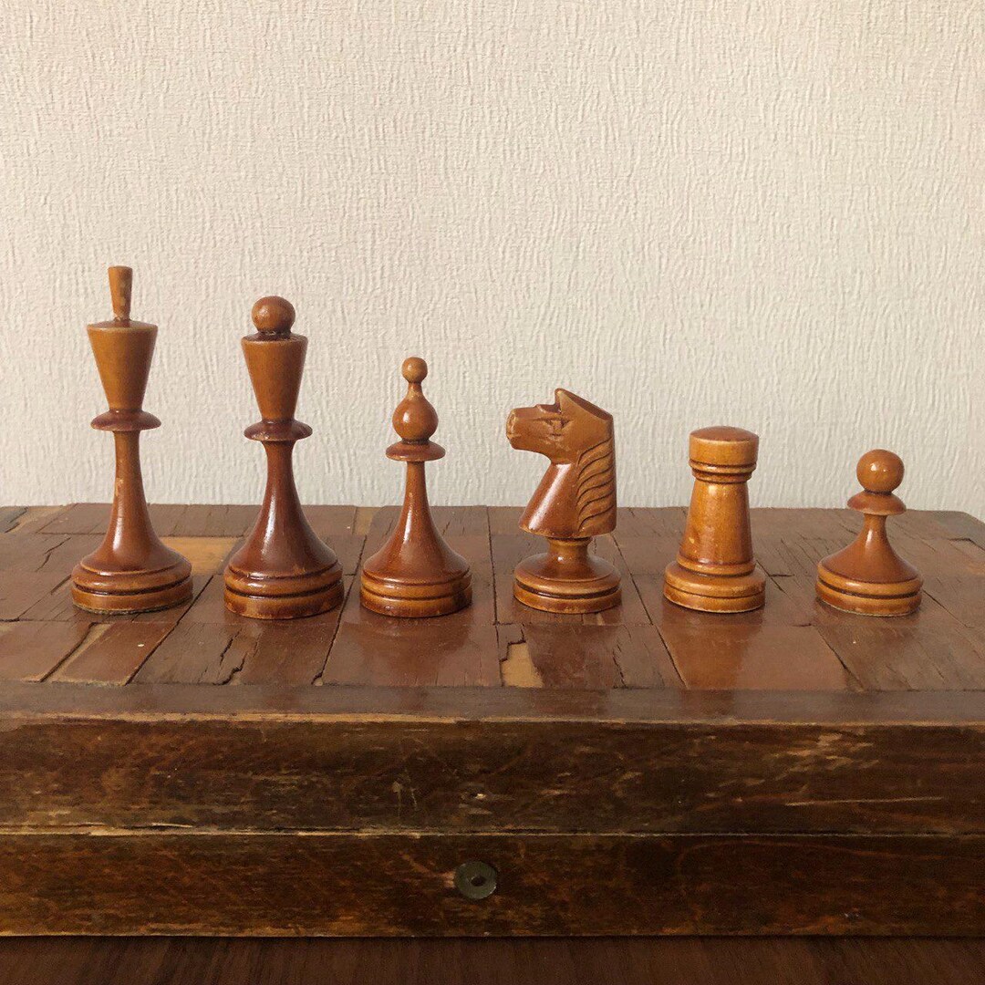 Rare Vintage Wooden Soviet Chess Set, USSR, 1940s-50s - Etsy