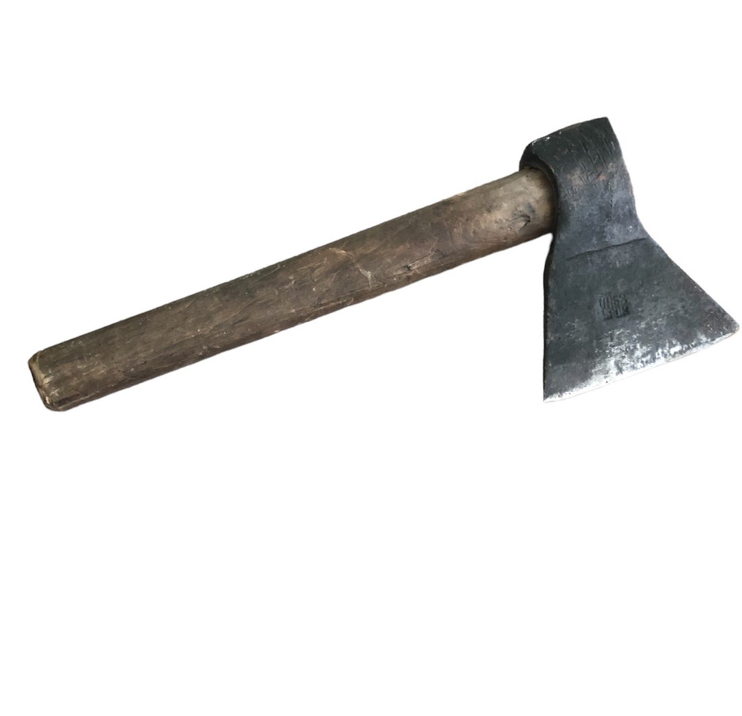 Old Large Forged Picnic Ax From the 80s With a Stamp - OPB8 (PO "trud ...