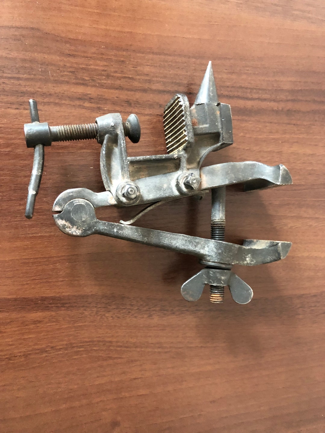 Vintage Soviet Tool - Vise With Anvil 50-s, Vintage Clamping Vise ...