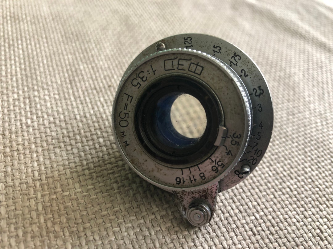Soviet Vintage FED Lens 50mm F/3,5 Lens M39 Leica Zorki FED Camera ...