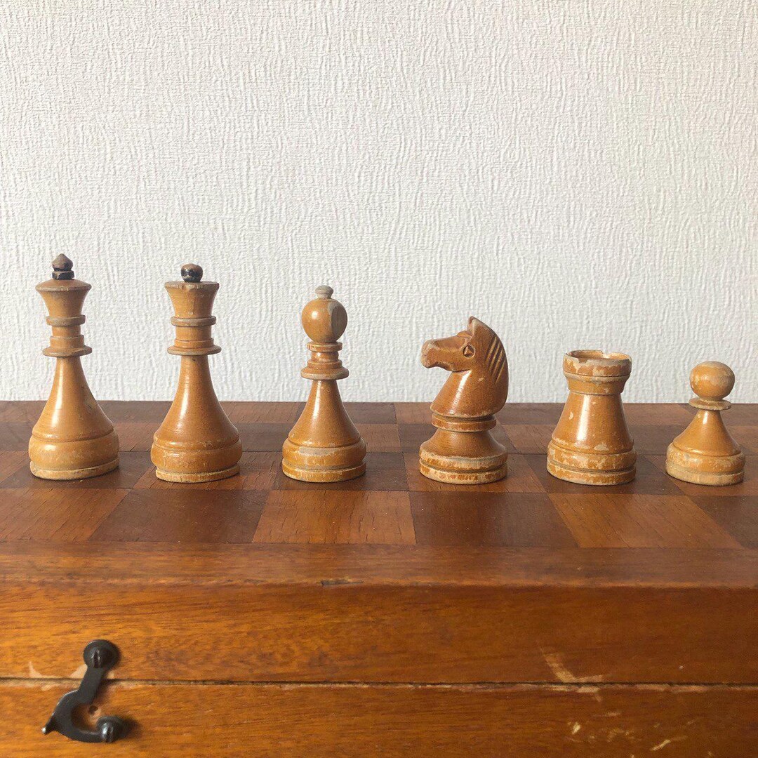 Vintage Soviet Wooden Chess Set of 50-s: Artel Red Combine, Rare Chess ...