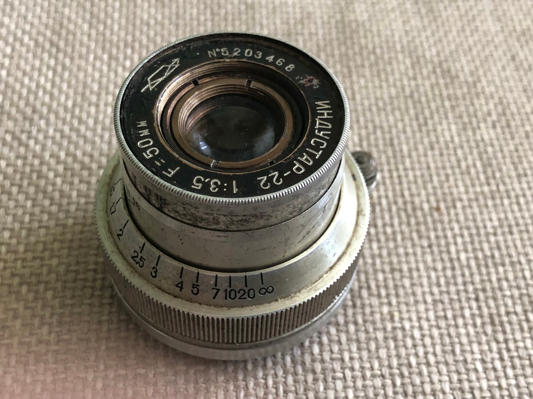 Vintage Lens Industar-22 3.5/50mm for the Soviet Camera Zenith From ...