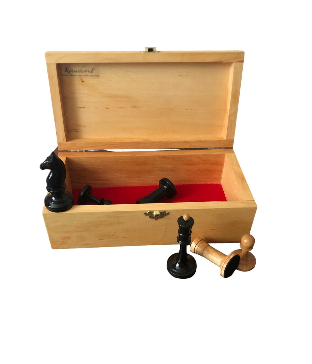 Chess Piece Box, Handmade Wooden Box for Chess Piece Storage, Gift Idea ...
