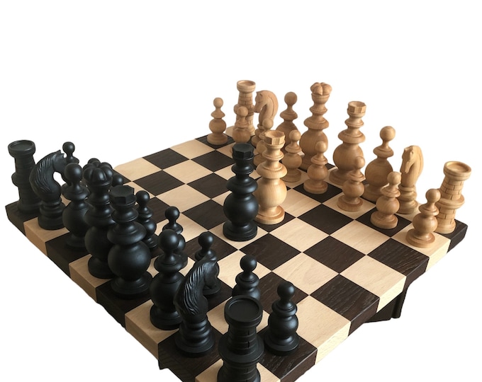 Wooden Handmade Chess Set Based on 19th Century Imperial Russia Chess ...