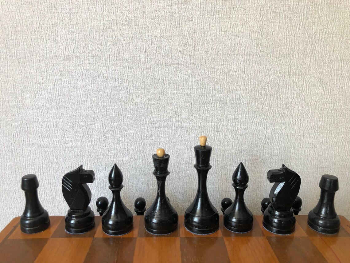 Vintage Tournament Wooden Chess Set of 60-s Soviet Chess - Etsy
