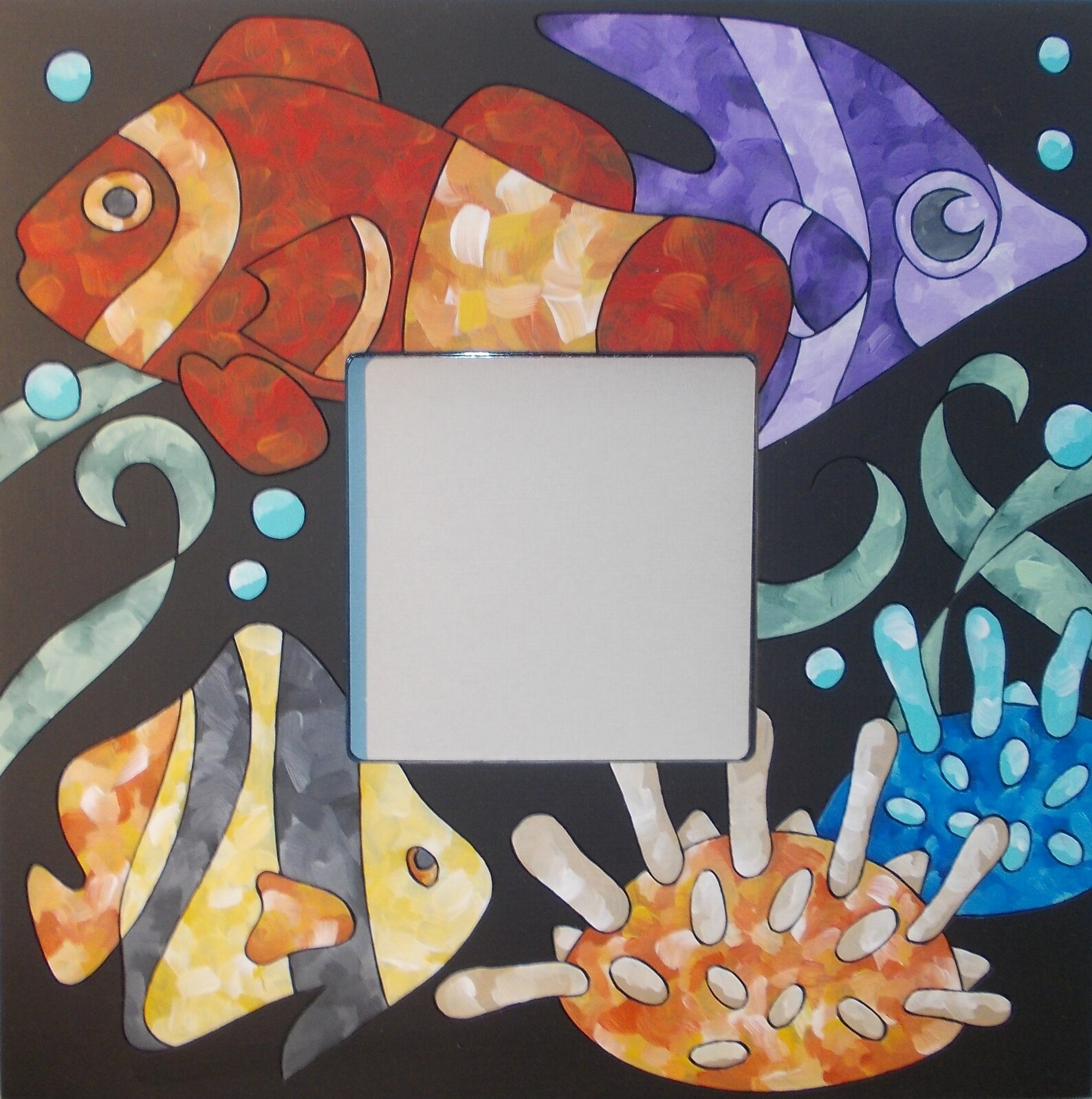 Fish Themed Hand Carved Framed Mirror - Etsy