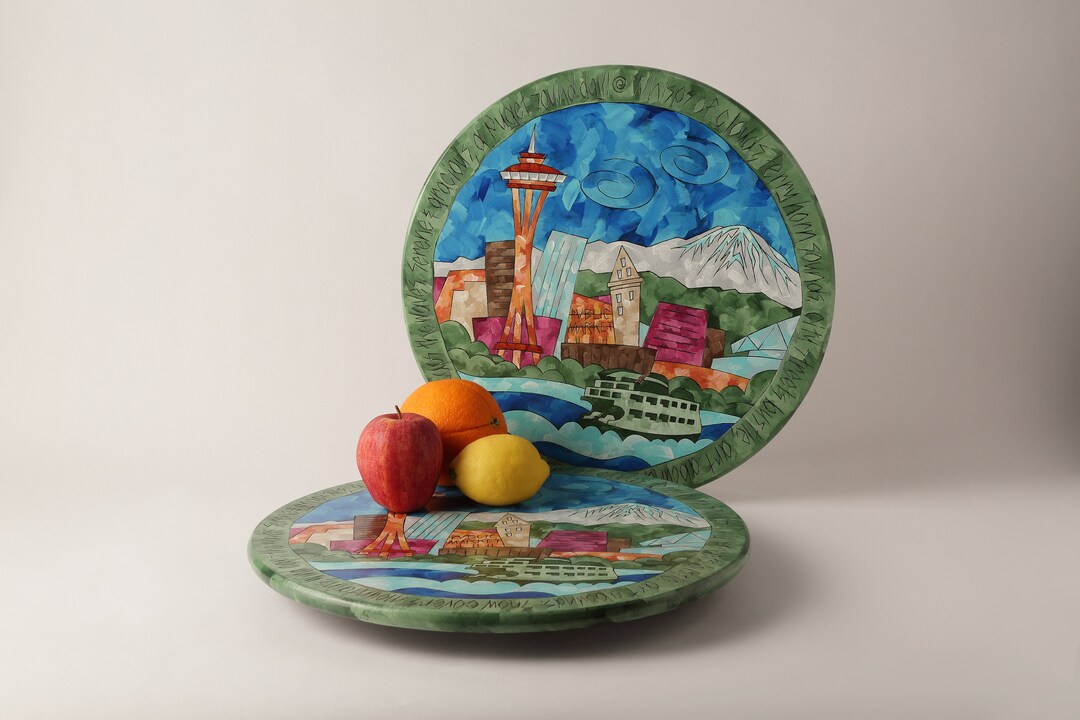 Seattle Themed Lazy Susan - Etsy
