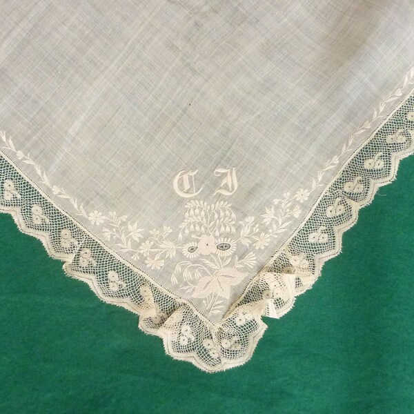 Antique Lace Handkerchief - Etsy