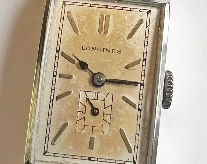 Rare 1930s Longines Tank in Stainless Steel - Etsy