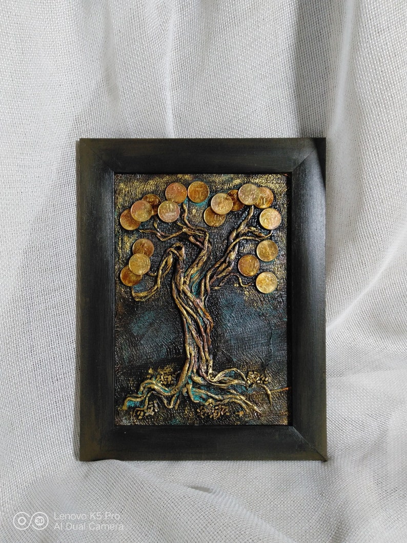 Decorative painting Money Tree in a frame ideal gift for mom | Etsy