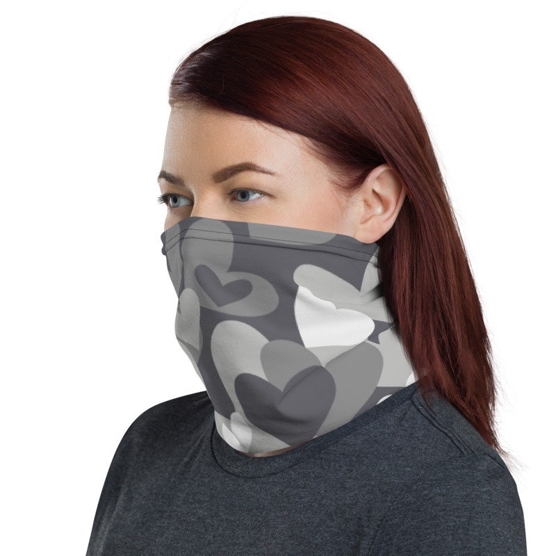 Hearts Print Neck Gaiter 2 - Etsy