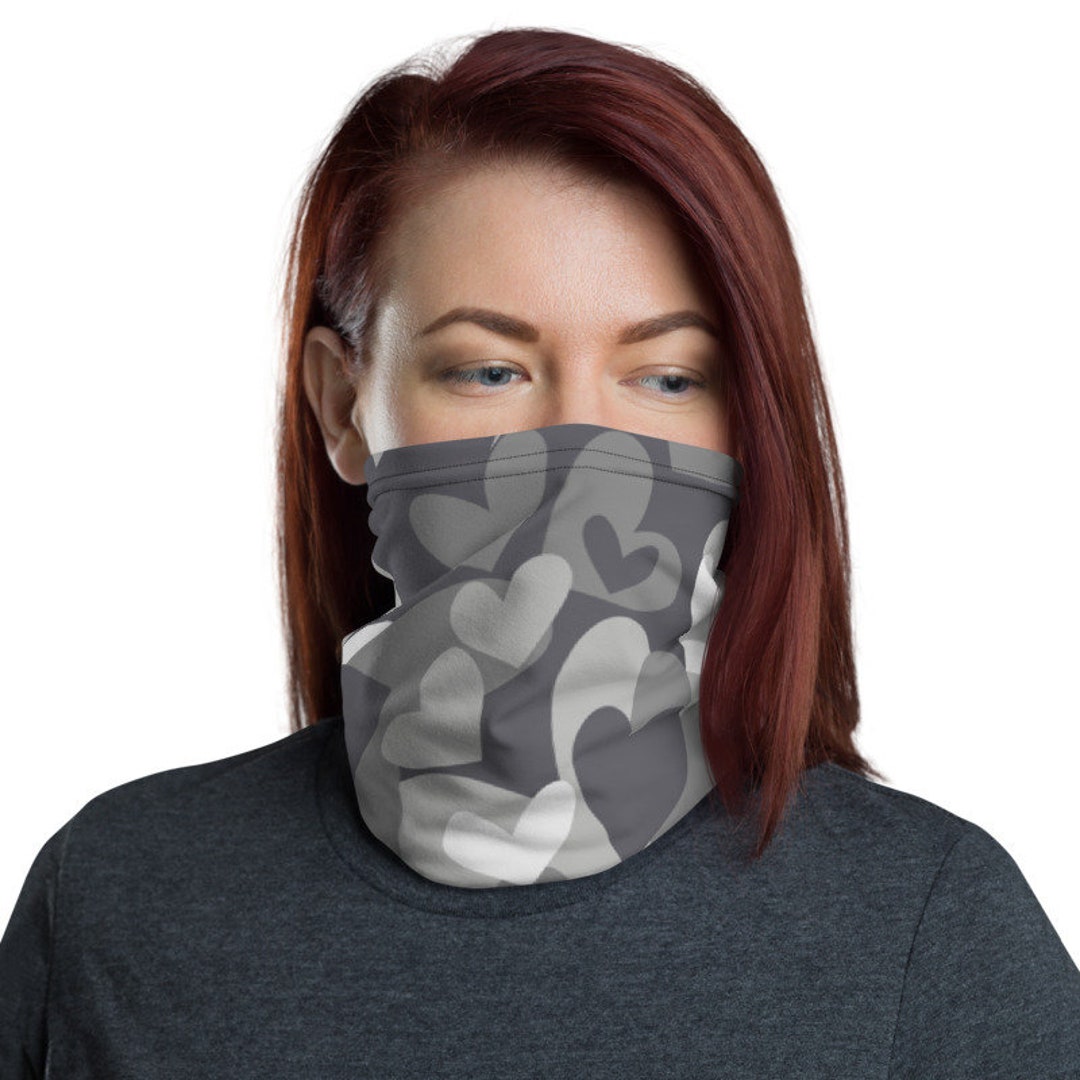 Hearts Print Neck Gaiter 2 - Etsy