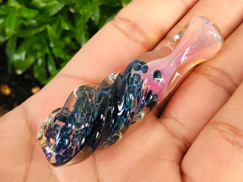 Classic 3.5 Pink & Multicolor Premium Glass Pipe Chillum One - Etsy