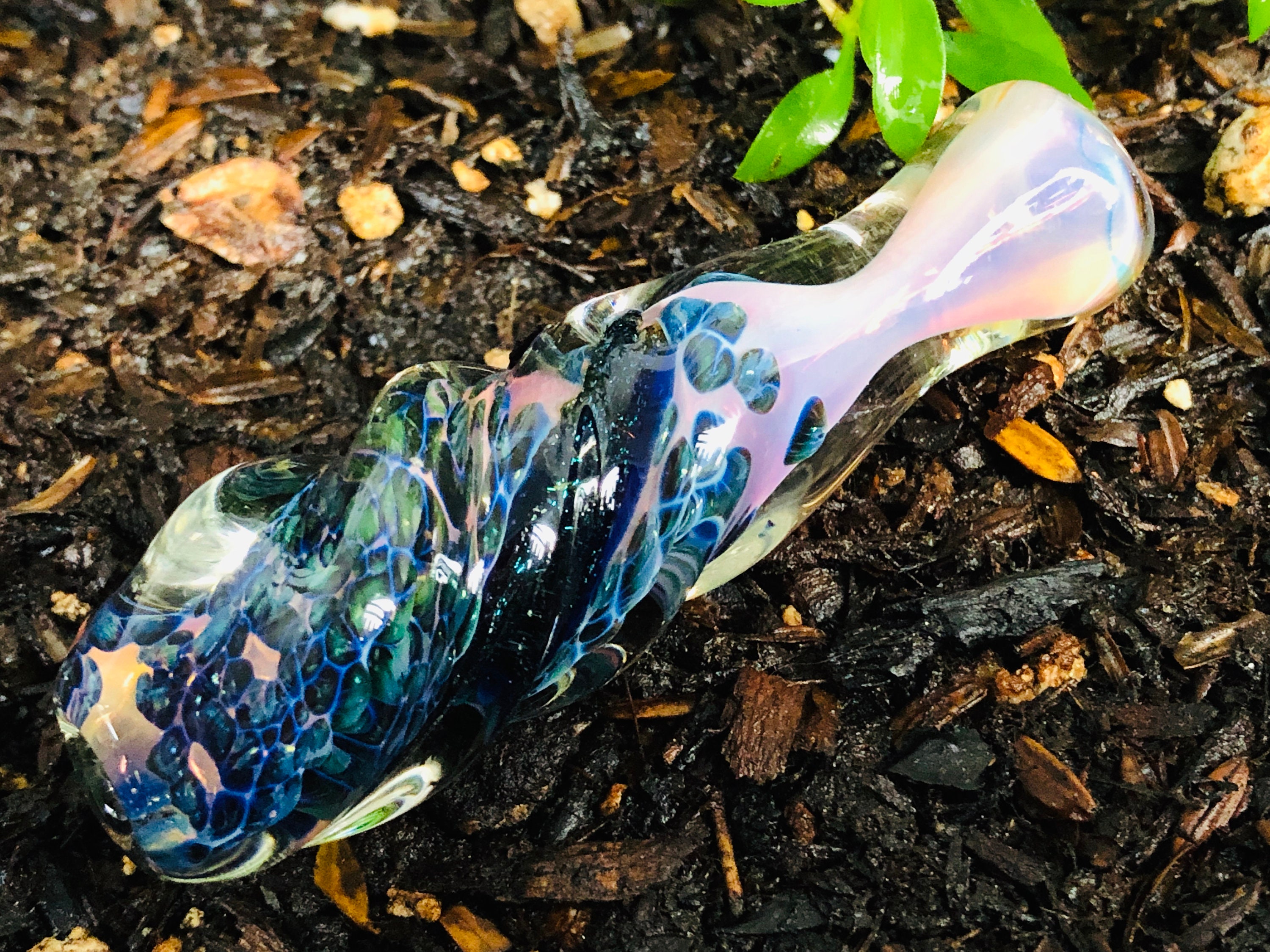 Tobacciana Art & Collectibles Gold Fumed Pink Lady Glass Chillum ...