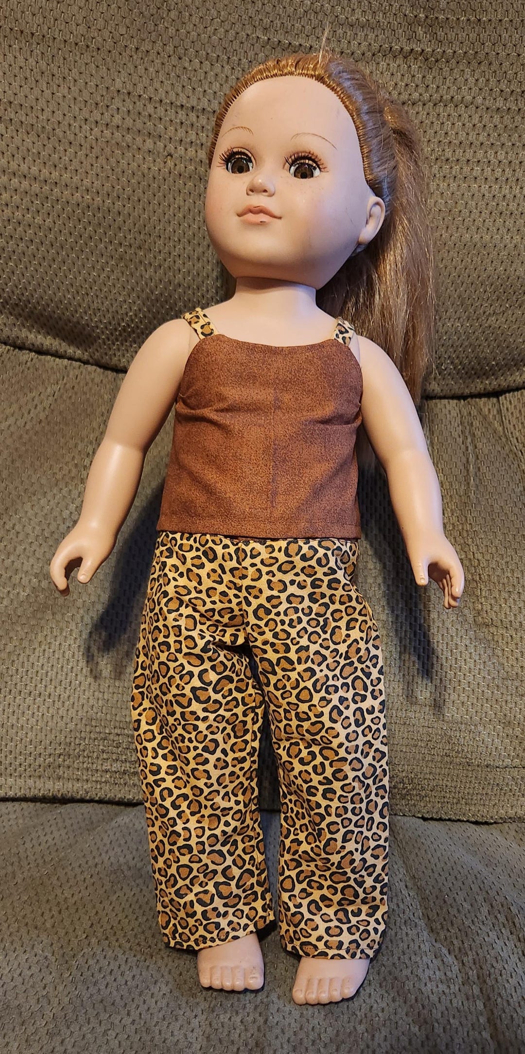 Brown & Leopard Print Doll Outfit - Etsy