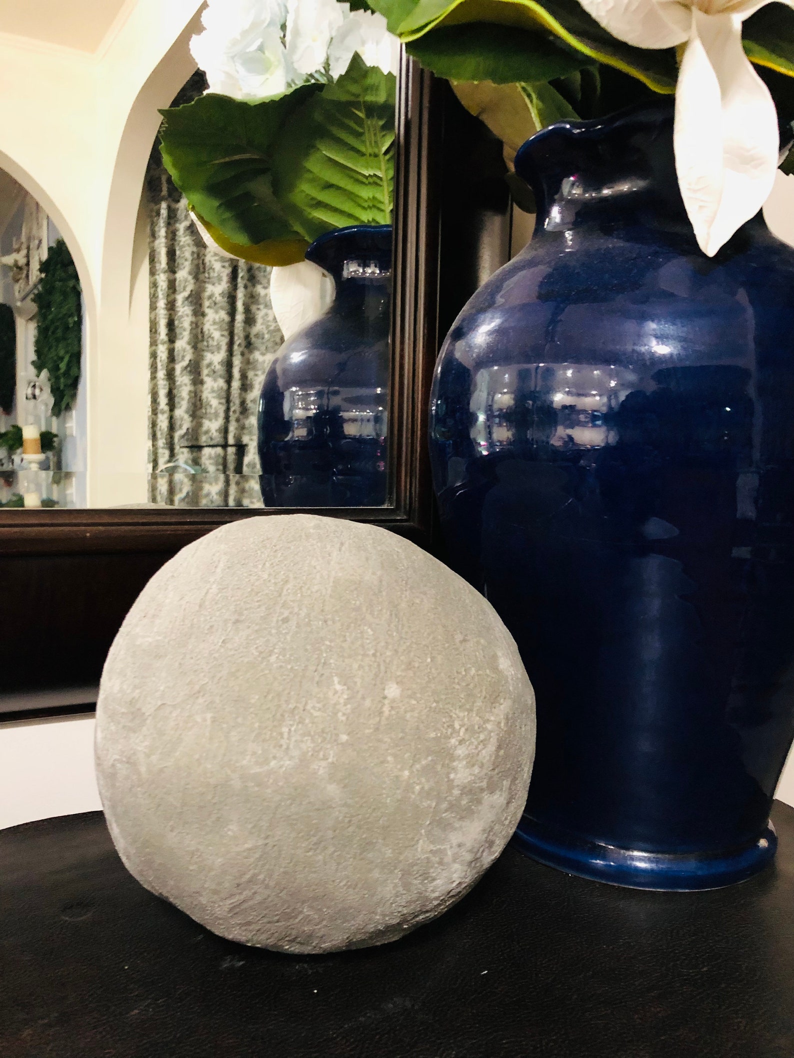 Concrete Garden Orb Ball Gray: Handmade for Rustic Minimalist Indoor ...