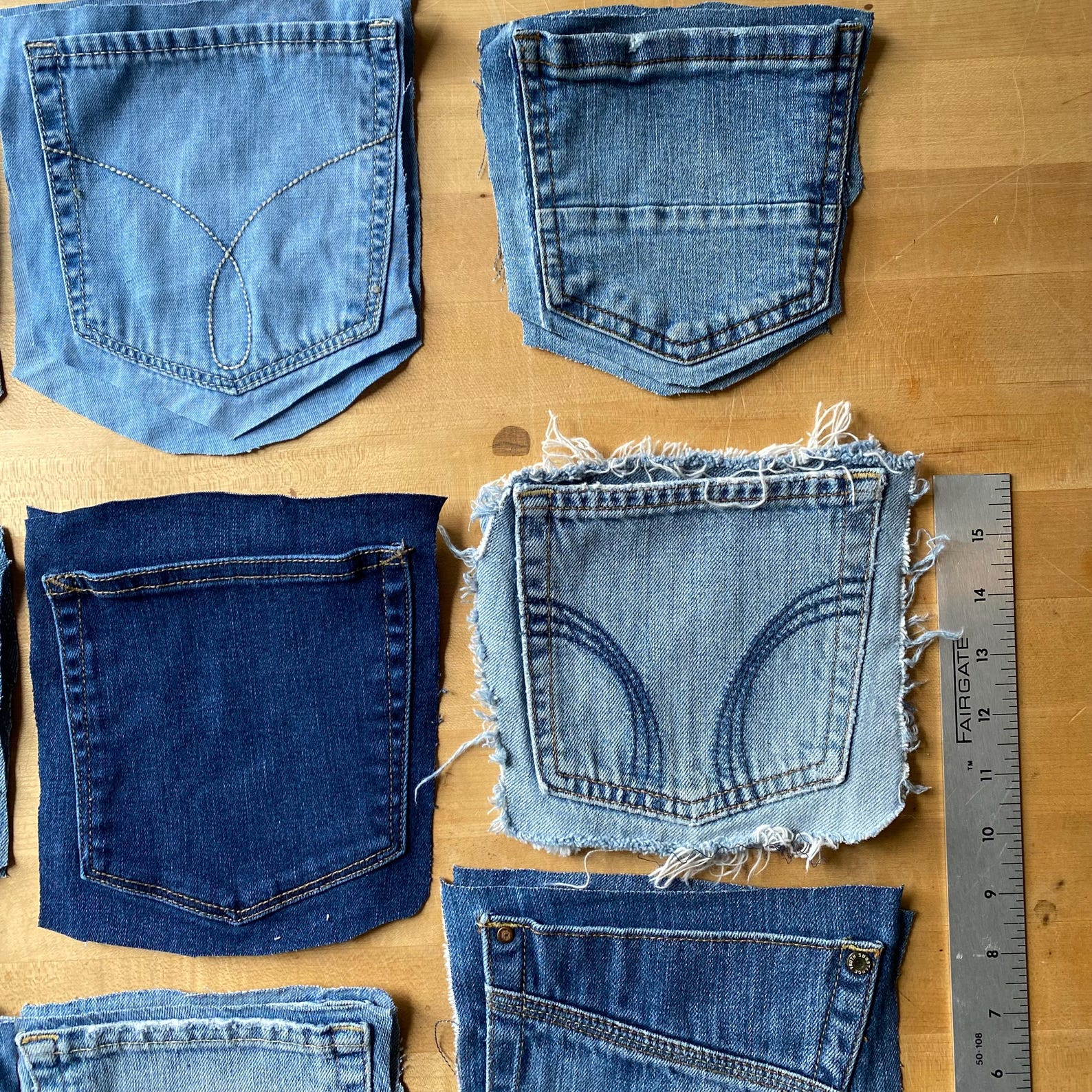18 Upcycled Denim Back Pockets Mixed Brand - Etsy