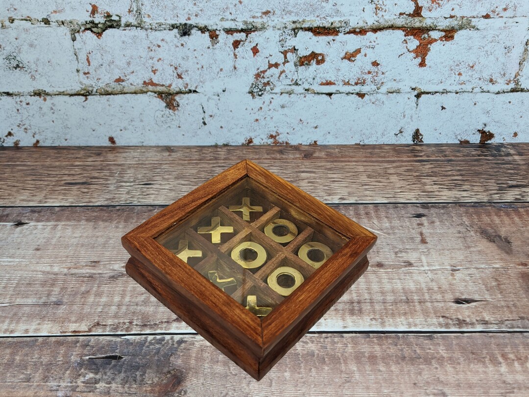 Noughts and Crosses Game Set/traditional Games/tic Tac Toe / Wooden ...