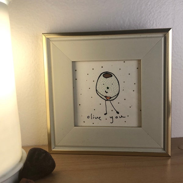 Olive You Sign - Etsy