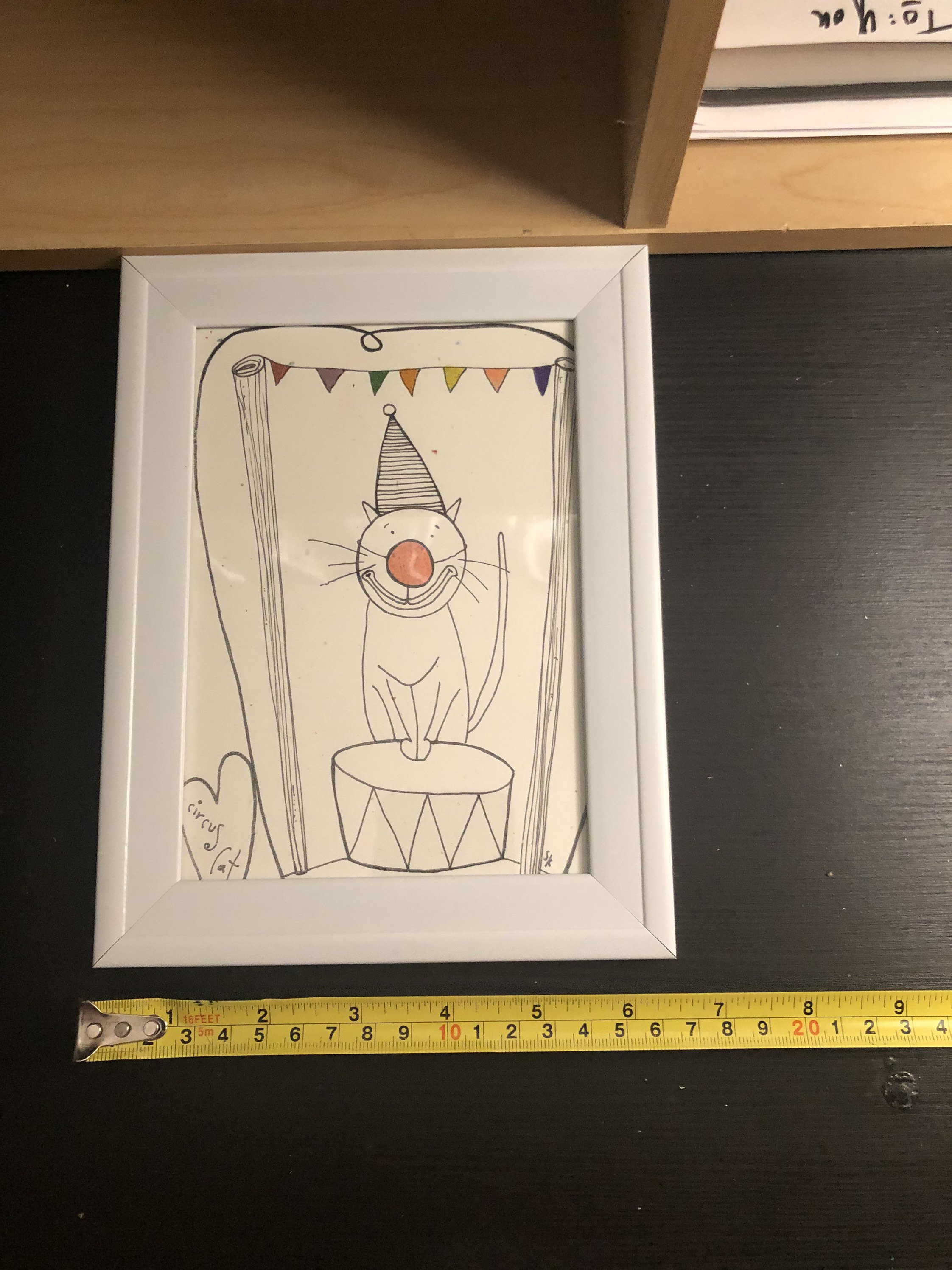 Circus Cat / Framed Print From Original Drawing - Etsy