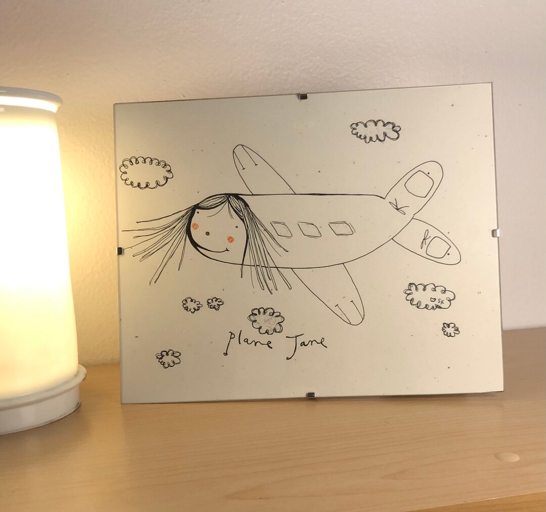 Plane Jane / Framed Print From Original Drawing sk - Etsy
