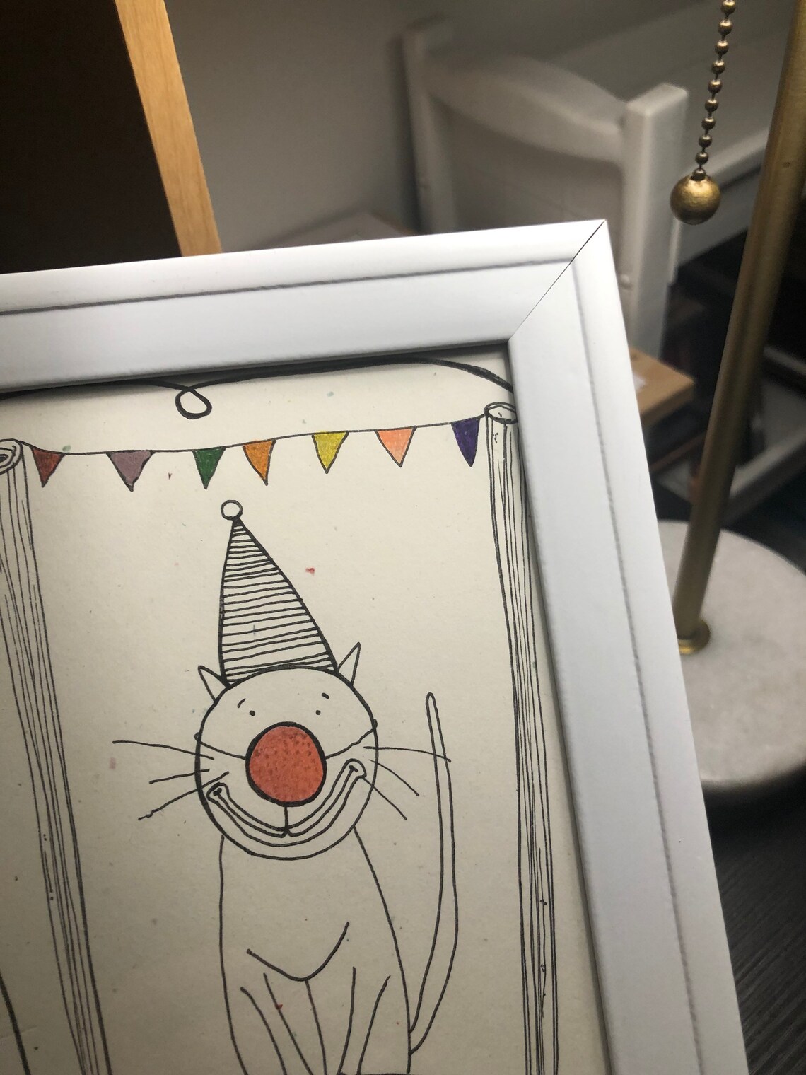 Circus Cat / Framed Print From Original Drawing - Etsy