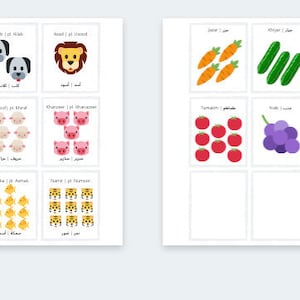 Printable Arabic Numbers Flashcards With Transliteration | Animals ...
