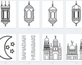 Ramadan Printable Lanterns & Decoration Eid Elementary - Etsy