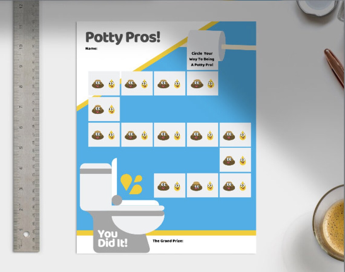 Potty Training Print Toddler Potty Train Positive - Etsy