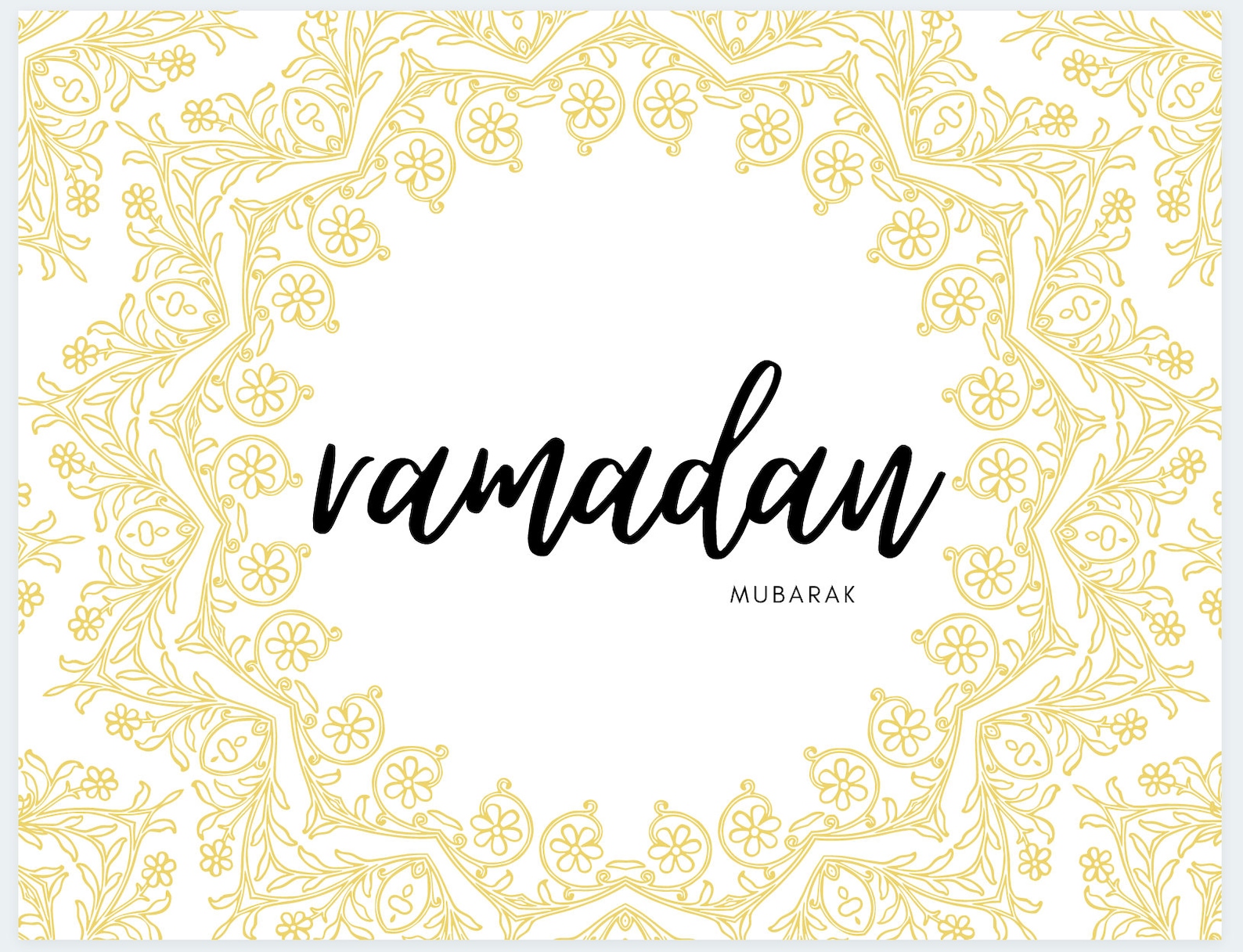 Ramadan Mubarak Decor Printable Simple Ramadan Party - Etsy