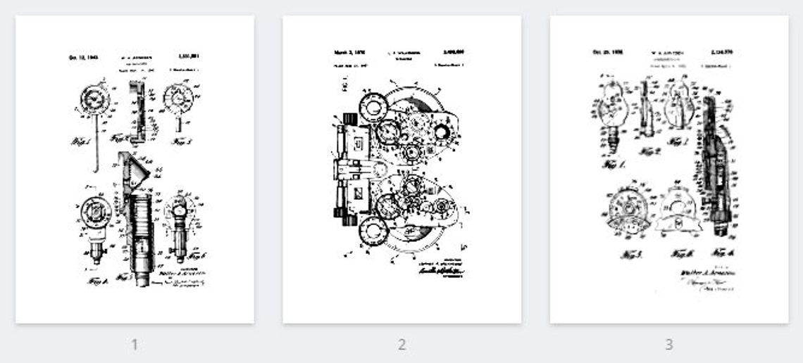 Set of 3 Optometry Patent Prints | Eye Doctor Ophthalmologist Decor | B ...