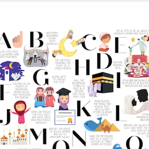 Printable Islamic Alphabet Abcs | Muslim Nursery, Kids Bedroom Decor ...