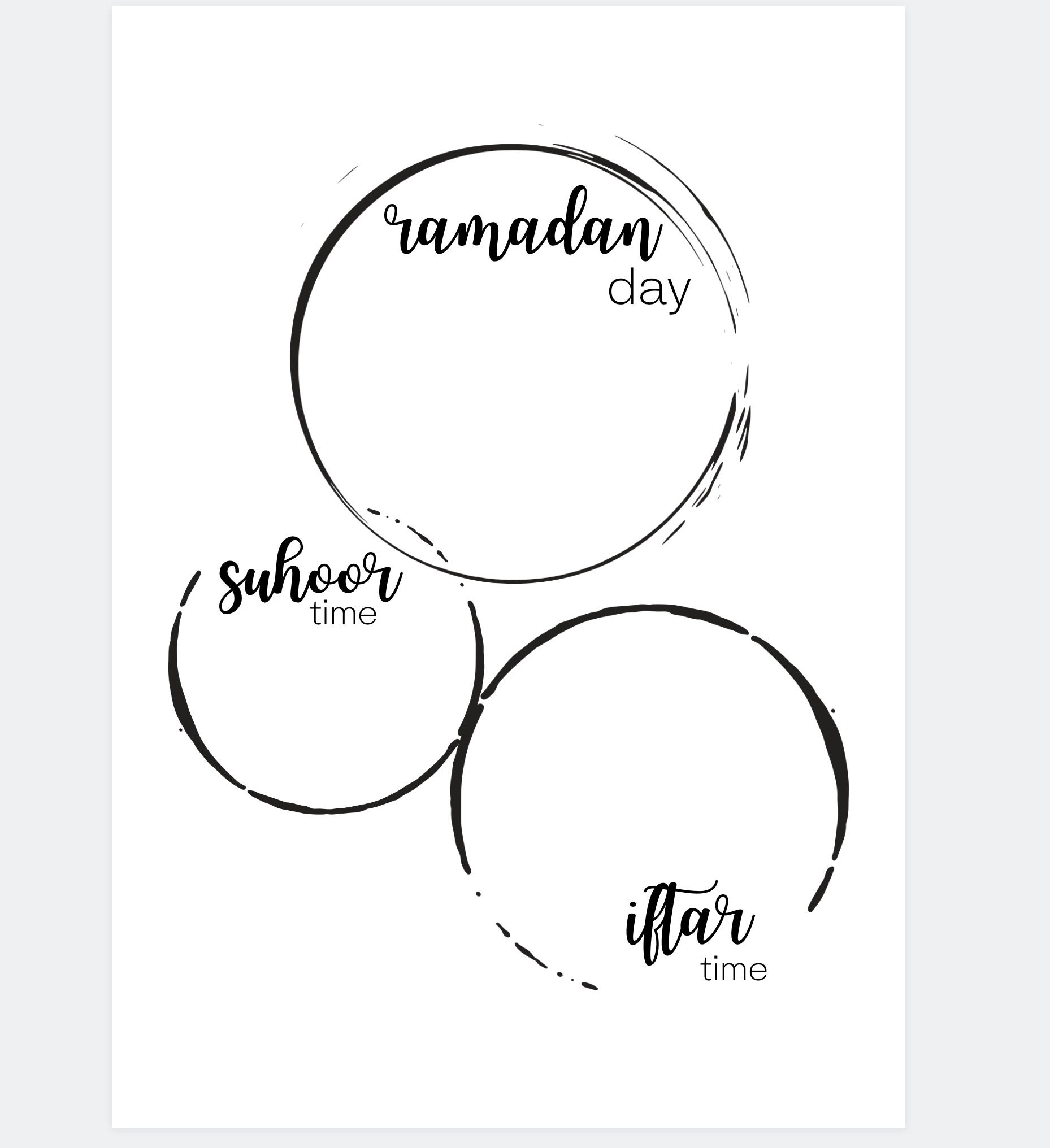 Ramadan Printable Timetable Islamic Ramadhan Ramzan | Etsy