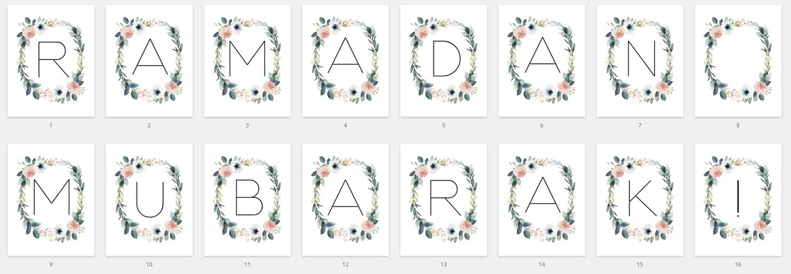 Ramadan Mubarak Printable Banner | Elegant Ramadan Party Decoration ...