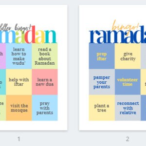 Printable Ramadan Bingo | Toddler & Adult Versions | Ramzan Ramadhan ...