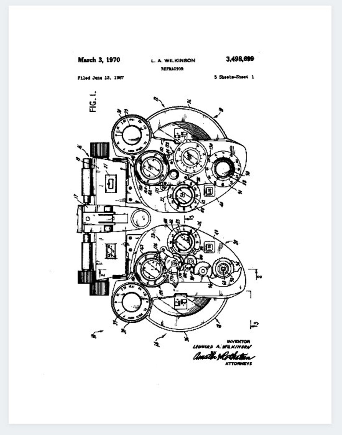 Set of 3 Optometry Patent Prints | Eye Doctor Ophthalmologist Decor | B ...
