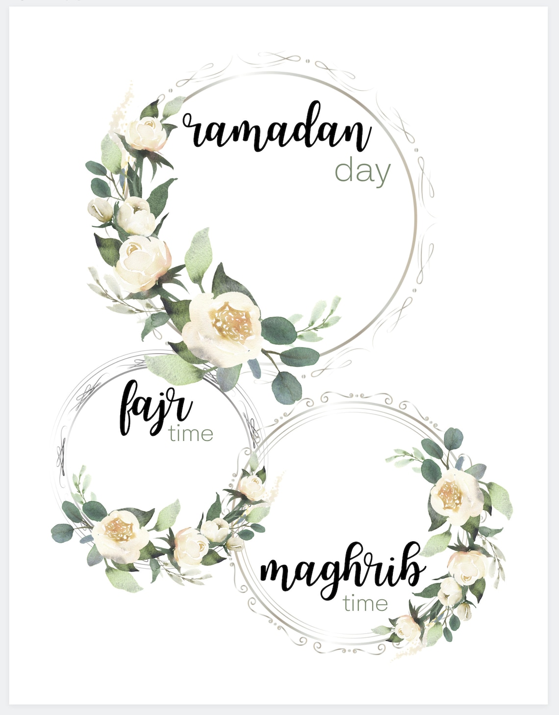 Ramadan Printable Timetable Islamic Ramadhan Ramzan - Etsy