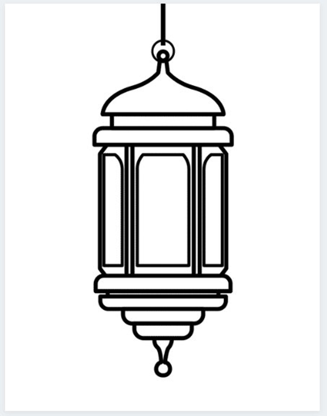 Printable Ramadan Lantern Template