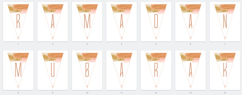 Ramadan Mubarak Printable Banner | Elegant Ramzan Party Decoration ...